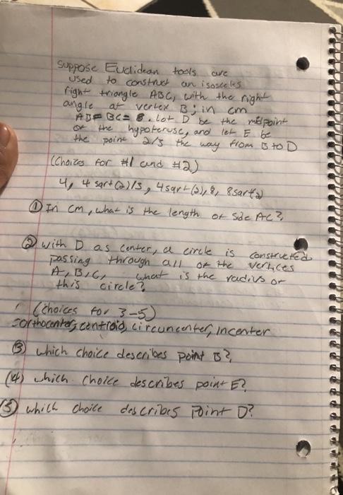 Solved Suppose Euclidean tools are to bisect a given | Chegg.com