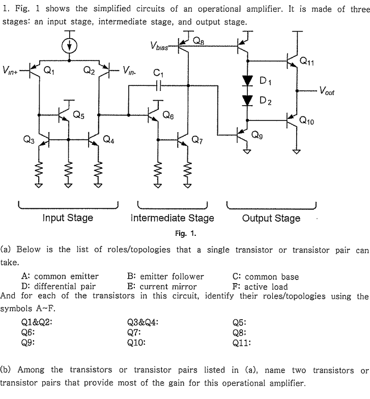 Solved Fig. 1 ﻿shows the simplified circuits of an | Chegg.com