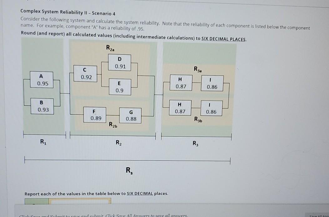 Solved Complex System Reliability 11 - Scenario 4 Consider | Chegg.com