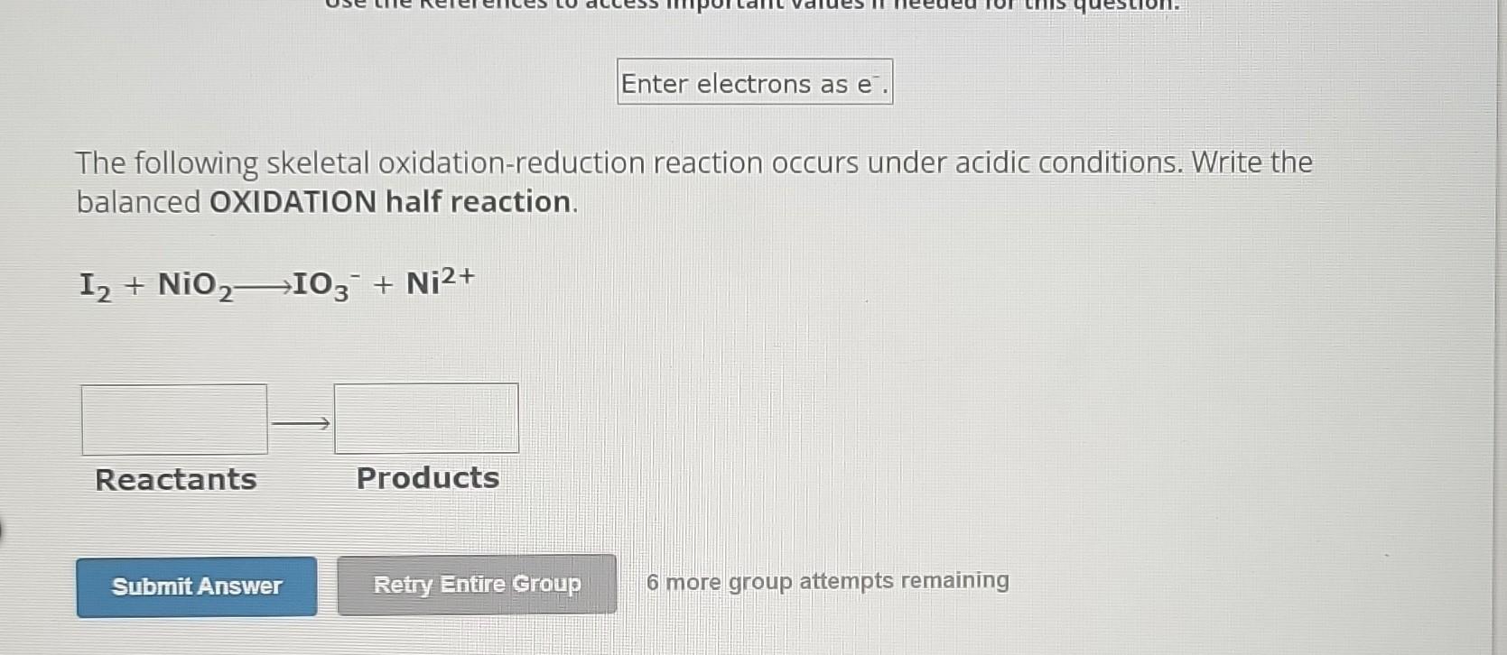 Solved The following skeletal oxidation-reduction reaction | Chegg.com