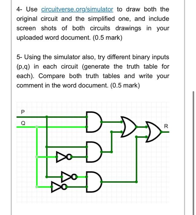 Solved QUESTION 1 For the the circuit shown below, upload a | Chegg.com
