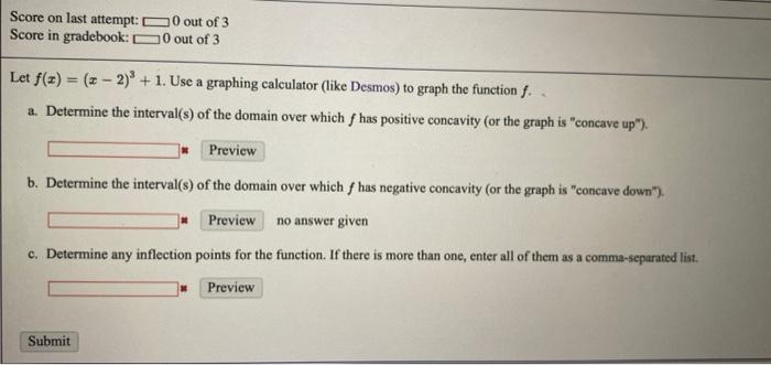 Solved Score on last attempt: 0 out of 3 Score in gradebook: | Chegg.com