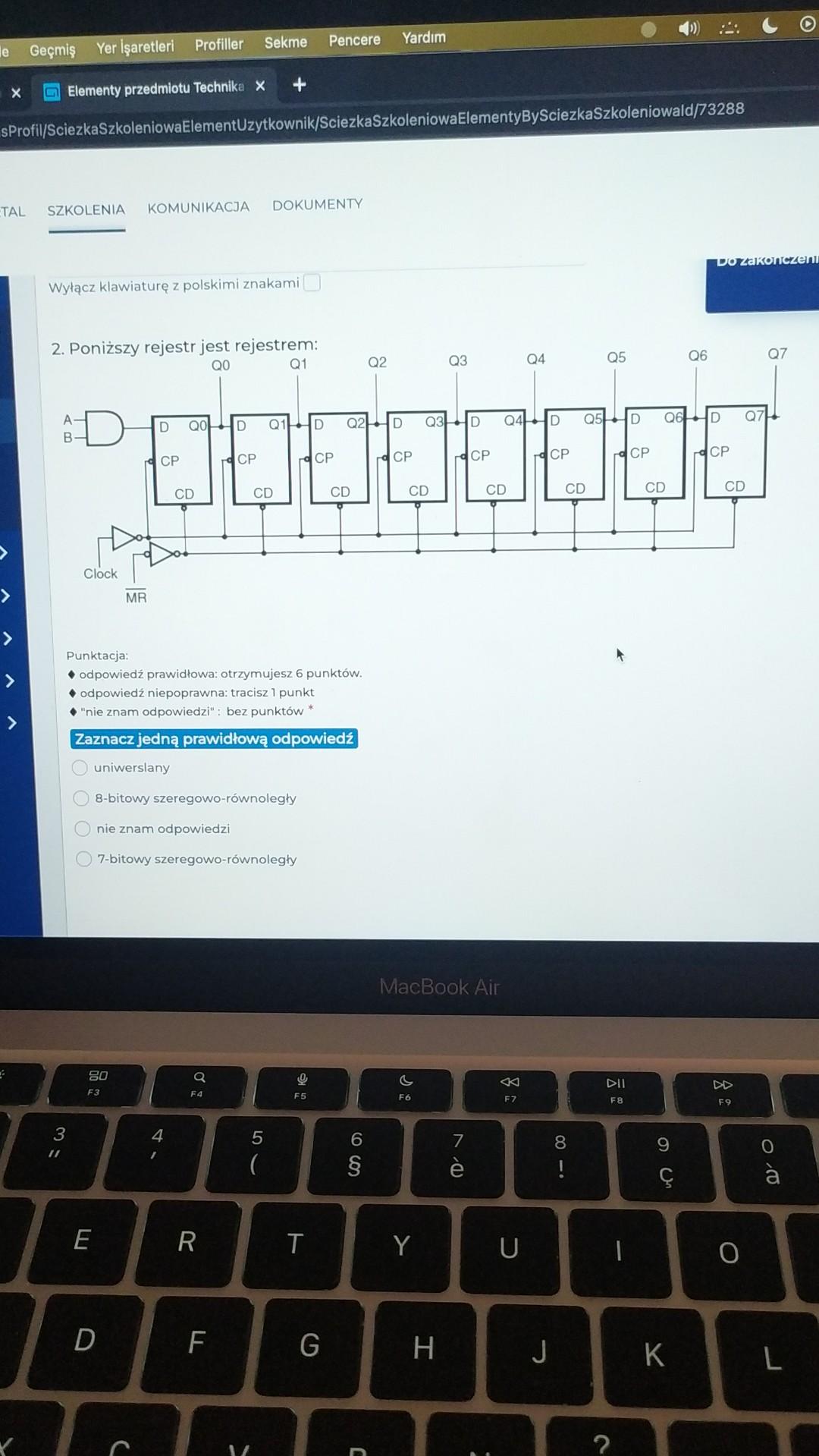mark one correct answer A) Universal B)8-bit | Chegg.com