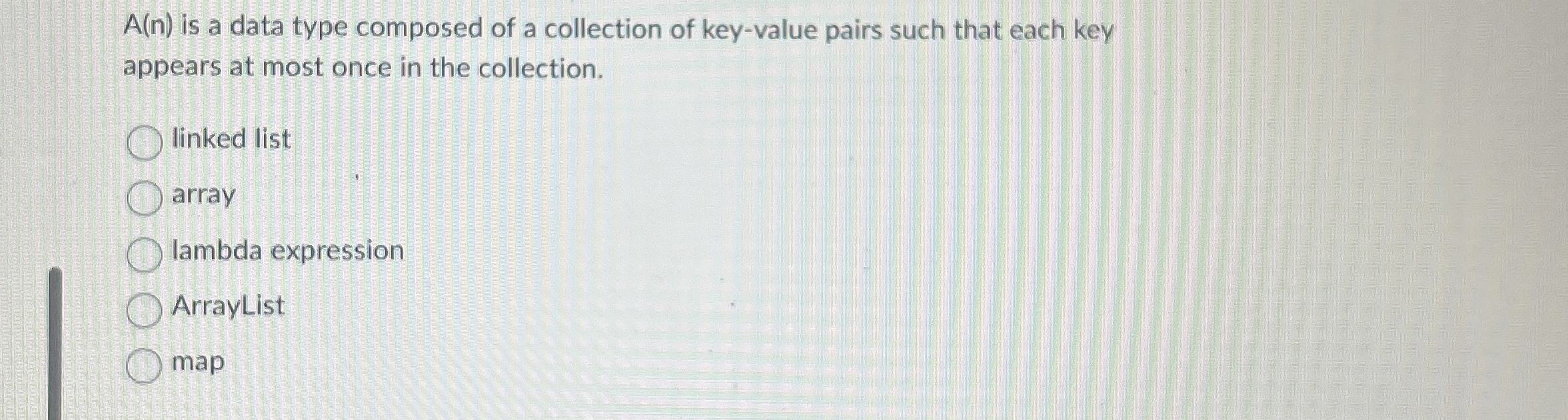 Solved A(n) ﻿is a data type composed of a collection of | Chegg.com