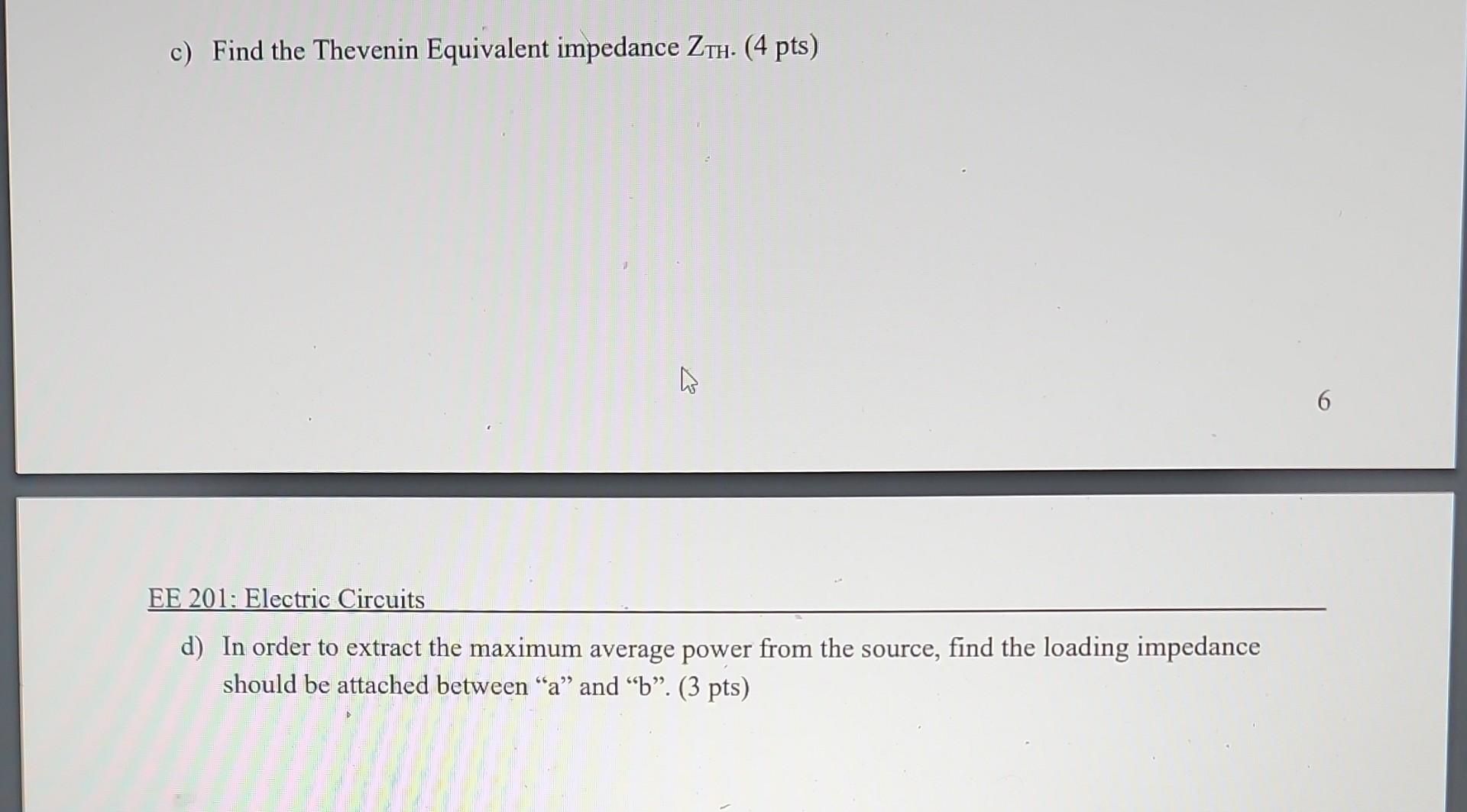Solved Problem 5: Frequency Domain Circuit Analysis (15 pts) | Chegg.com