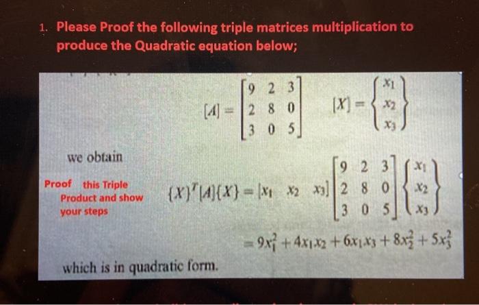 Solved 1. Please Proof the following triple matrices | Chegg.com