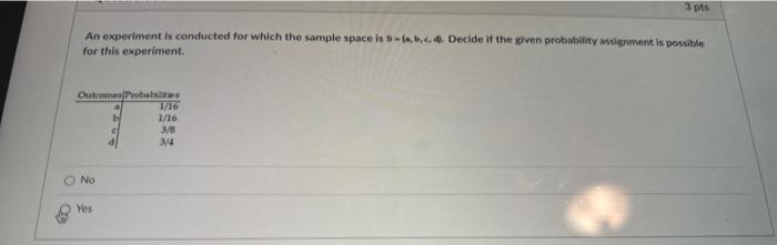 Solved An experiment is conducted for which the sample space | Chegg.com