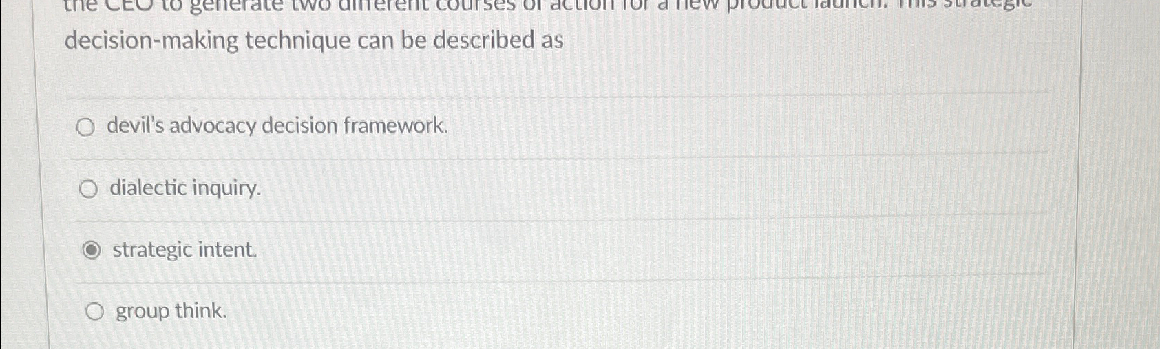 Solved decision-making technique can be described asdevil's | Chegg.com