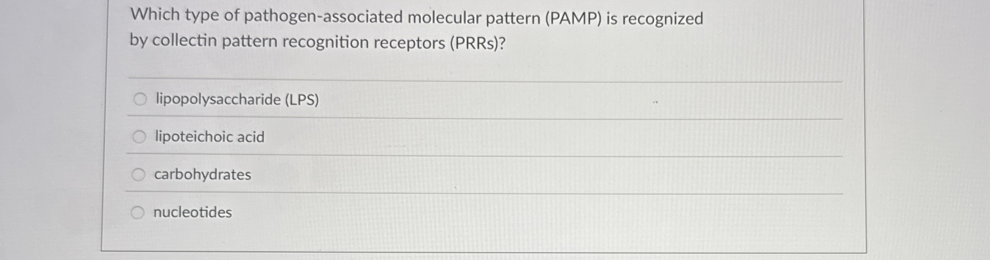 Which type of pathogen-associated molecular pattern | Chegg.com
