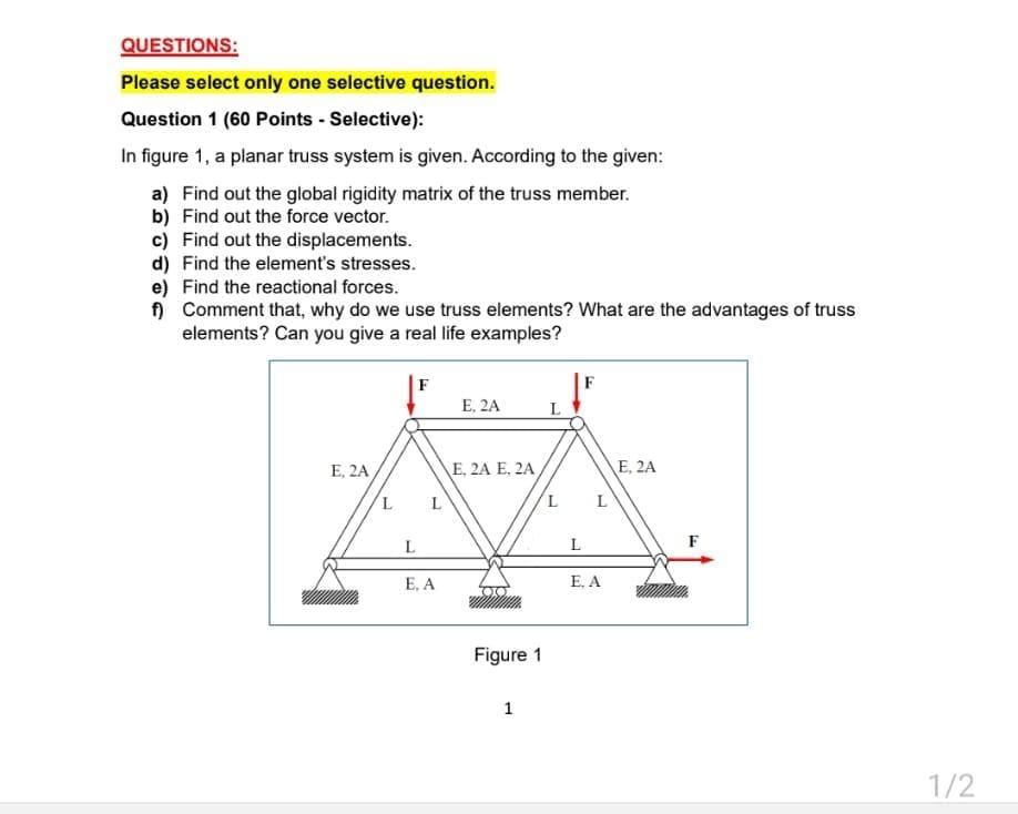 Solved PLEASE USE FEM METHOD AND MATRIX WHILE CALCULATE AND | Chegg.com
