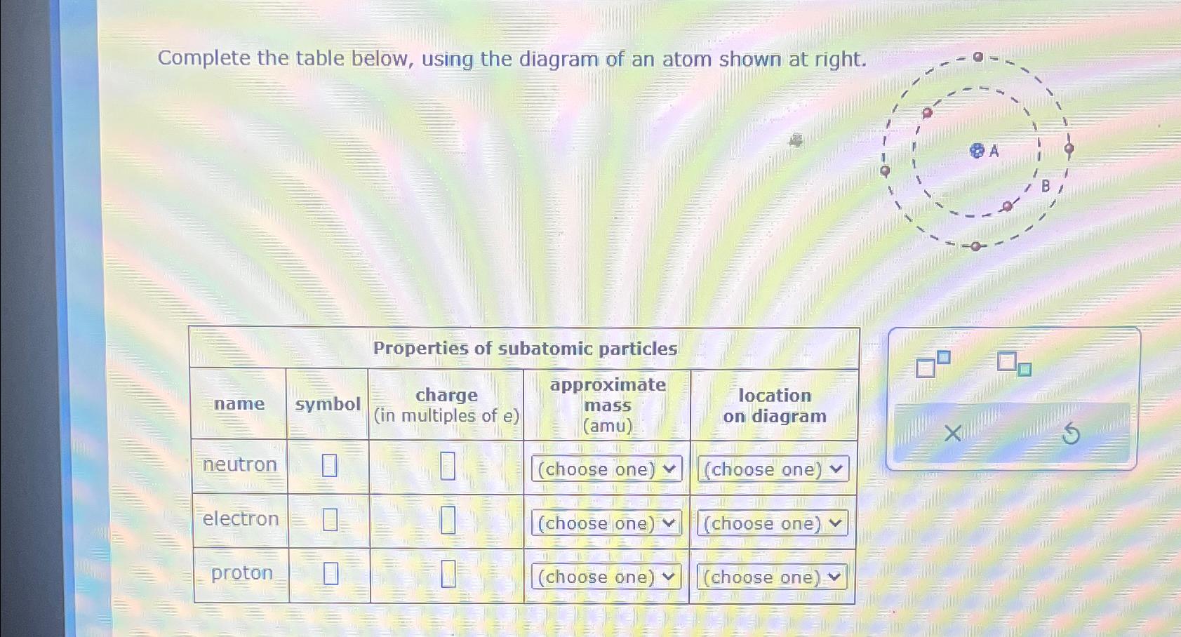 Solved Complete the table below, using the diagram of an | Chegg.com