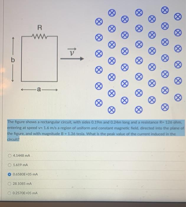 Solved R V b - a The figure shows a rectangular circuit with | Chegg.com