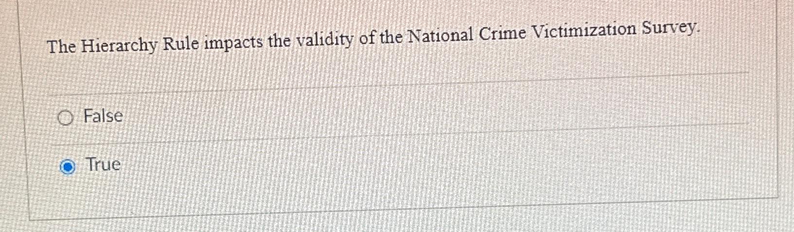 Solved The Hierarchy Rule impacts the validity of the | Chegg.com