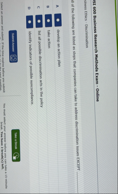 Solved ISI 600 ﻿Business Research Methods Exam - | Chegg.com