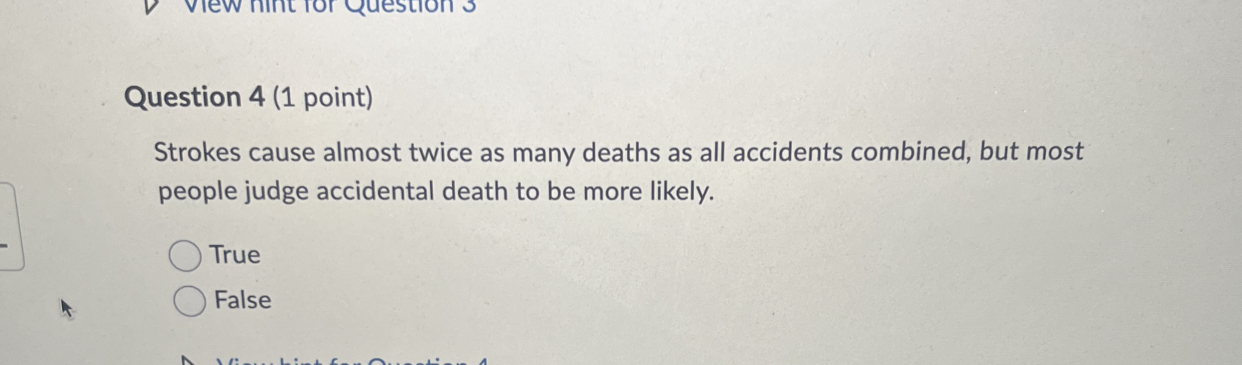 Solved Question 4 (1 ﻿point)Strokes cause almost twice as | Chegg.com