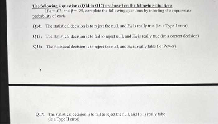 Solved The following 4 questions (Q14 to Q17 ) are based on | Chegg.com
