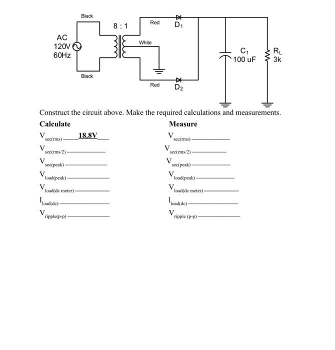 Construct the circuit above. Make the required | Chegg.com