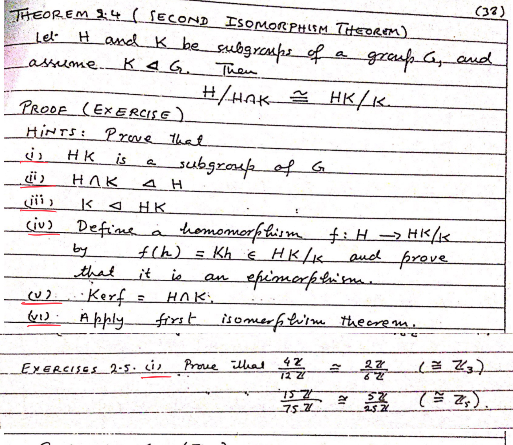 Solved Theorem 24 Second Isomorphism Theorem32let H 