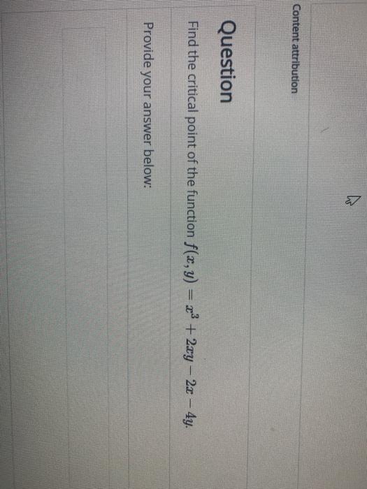 Solved DA Content attribution Question Find the critical | Chegg.com