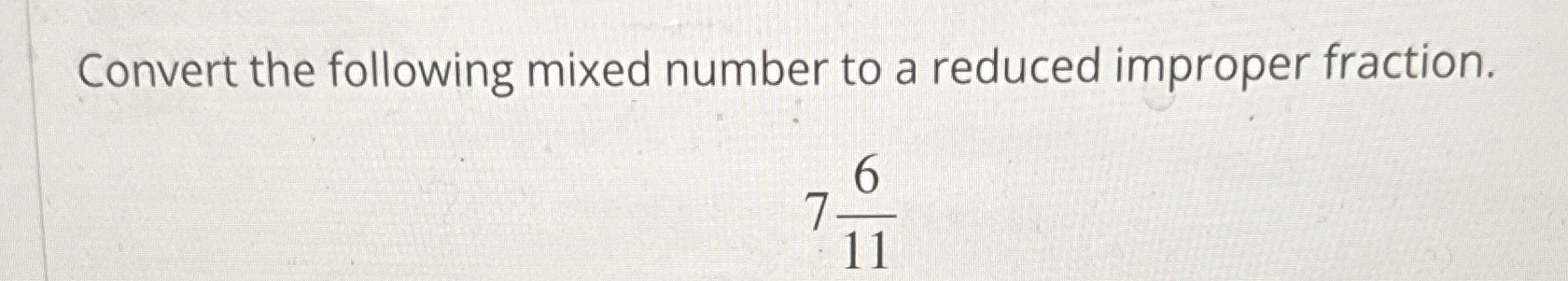 Solved Convert the following mixed number to a reduced | Chegg.com