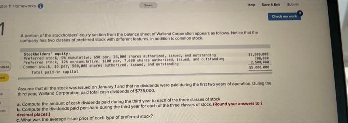 Solved Sed Help pter 11 Homeworks Save & EX Submit Check my | Chegg.com