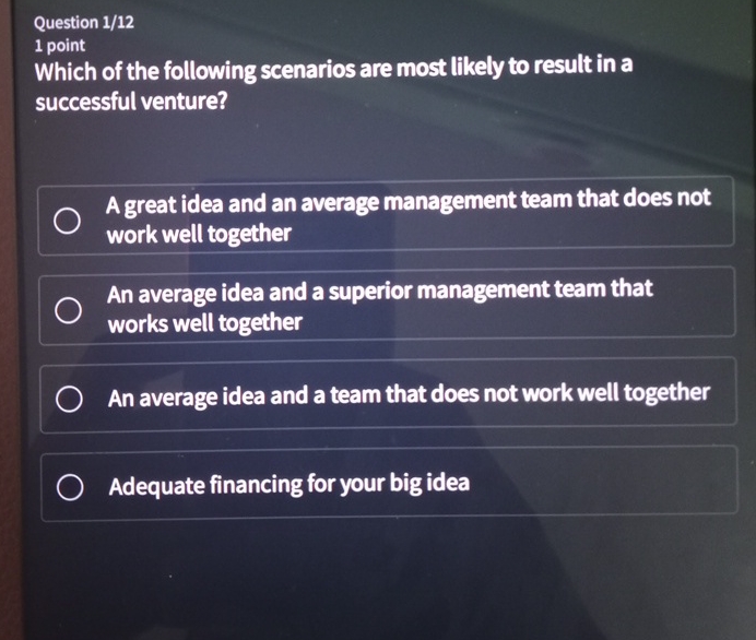 Solved Question 1121 ﻿pointWhich of the following scenarios | Chegg.com