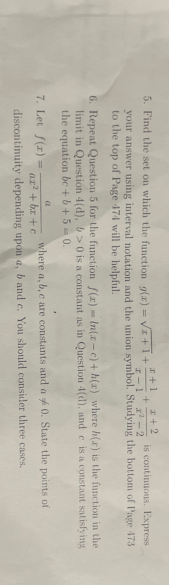 Solved Find the set on which the function | Chegg.com