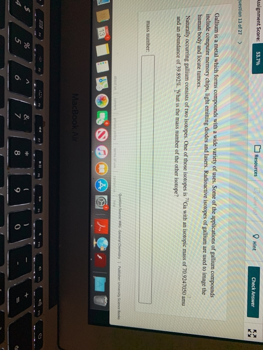 Solved Assignment Score: 53.7% Resources I Give Up Hint | Chegg.com