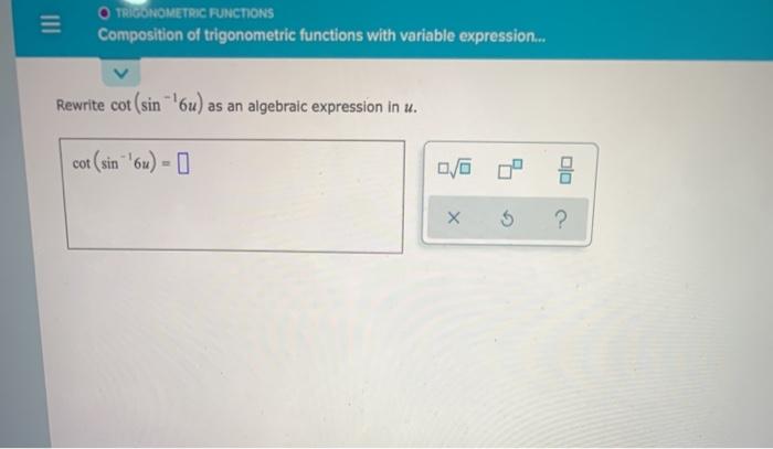 Solved III O TRIGONOMETRIC FUNCTIONS Composition of | Chegg.com