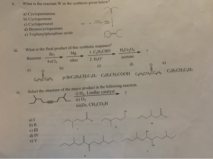 Solved 59. Provide the major organic product in the reaction | Chegg.com