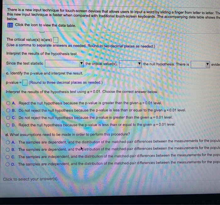 Solved There is a new input technique for touch-screen | Chegg.com