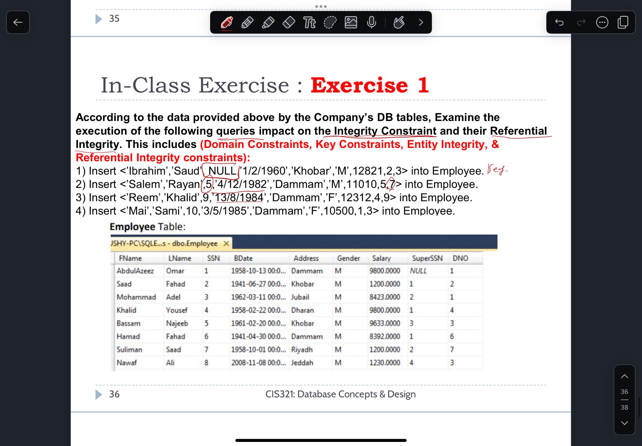 Solved In-Class Exercise : Exercise 1According to the data | Chegg.com