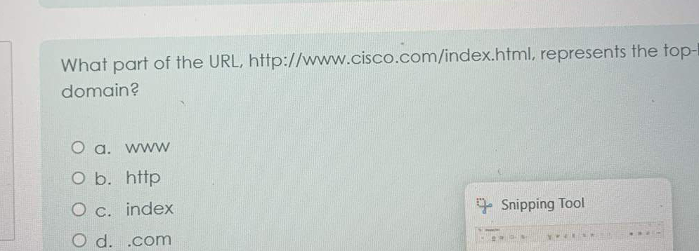 Solved What part of the URL, | Chegg.com