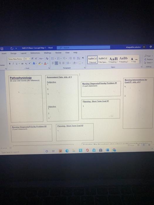 Solved For This Assignment You Will Complete A Basic Concept Chegg