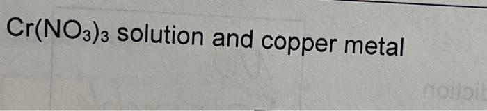 Solved Overall reaction equation:Cu(NO3)2 solution and zinc | Chegg.com