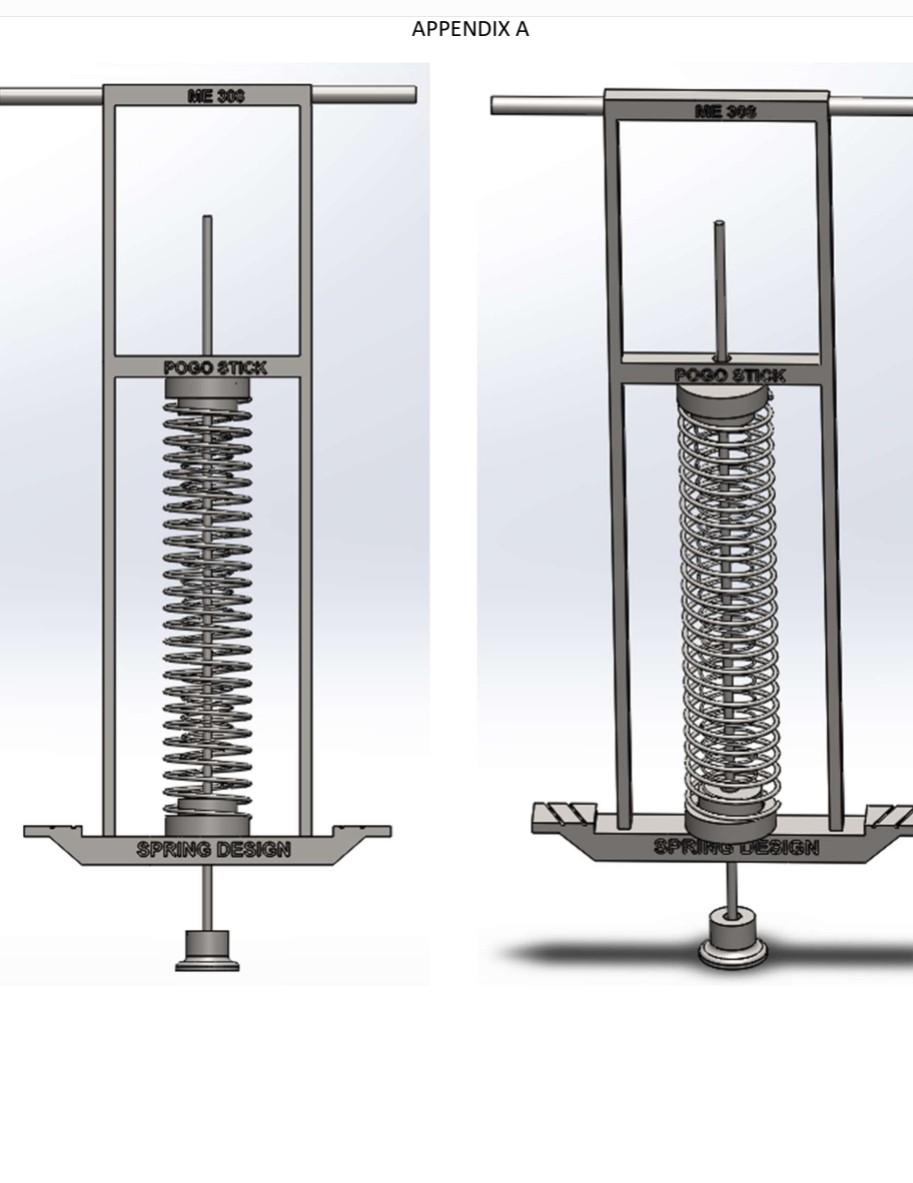 There is a pogo stick shown in the Figure 1 . It is | Chegg.com