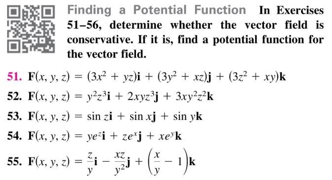 Solved Finding a Potential Function In Exercises a 51-56, | Chegg.com
