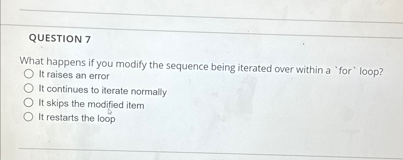 Solved Question 7what Happens If You Modify The Sequence 6632