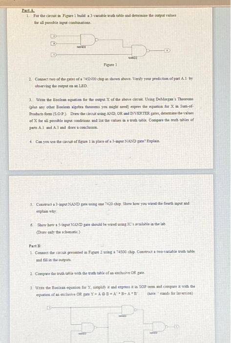 1. Design a 3-input OR gate using the ICs (Integrated | Chegg.com