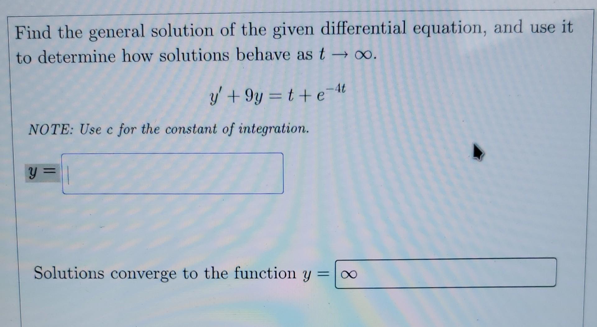 Solved How can I find the general solution to this | Chegg.com