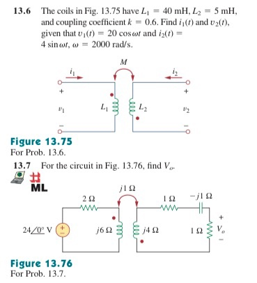 Solved 13.1 For the three coupled coils in Fig. 13.72, | Chegg.com