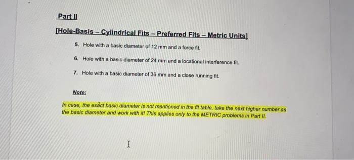 Solved finding max/min diameter limit of clearance of the | Chegg.com