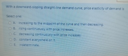 Solved With a downward-sloping straight-line demand curve, | Chegg.com