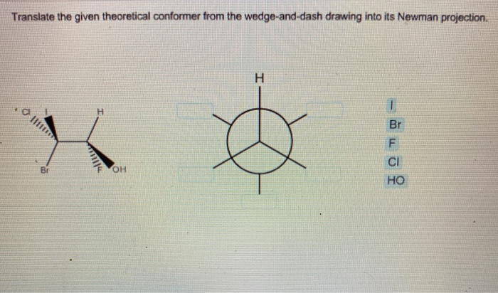 Solved Translate the given theoretical conformer from the | Chegg.com