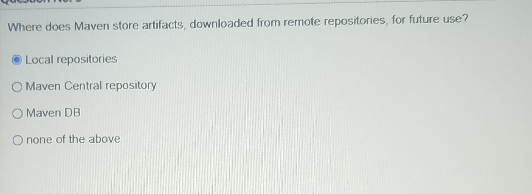 Solved Where does Maven store artifacts, downloaded from | Chegg.com