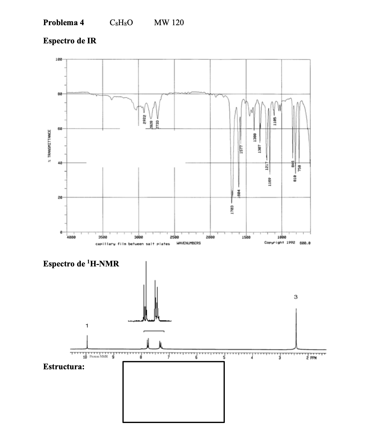 Solved Using the NMR and IR spectra provide the structure | Chegg.com