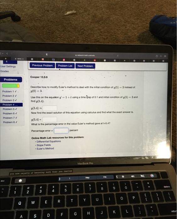 Solved Describe how to modify Euler's method to deal with | Chegg.com