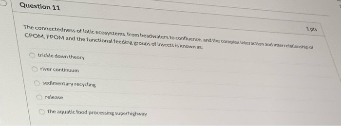 Solved Question 10 Allochthonous energy is produced by: | Chegg.com