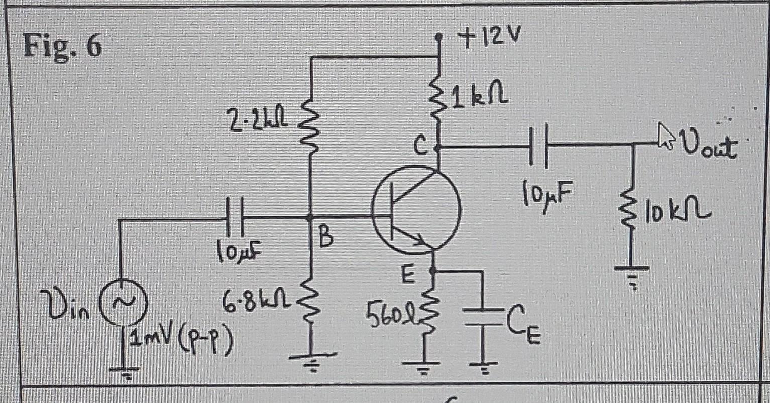 Solved Determine the minimum value for the emitter by pass | Chegg.com