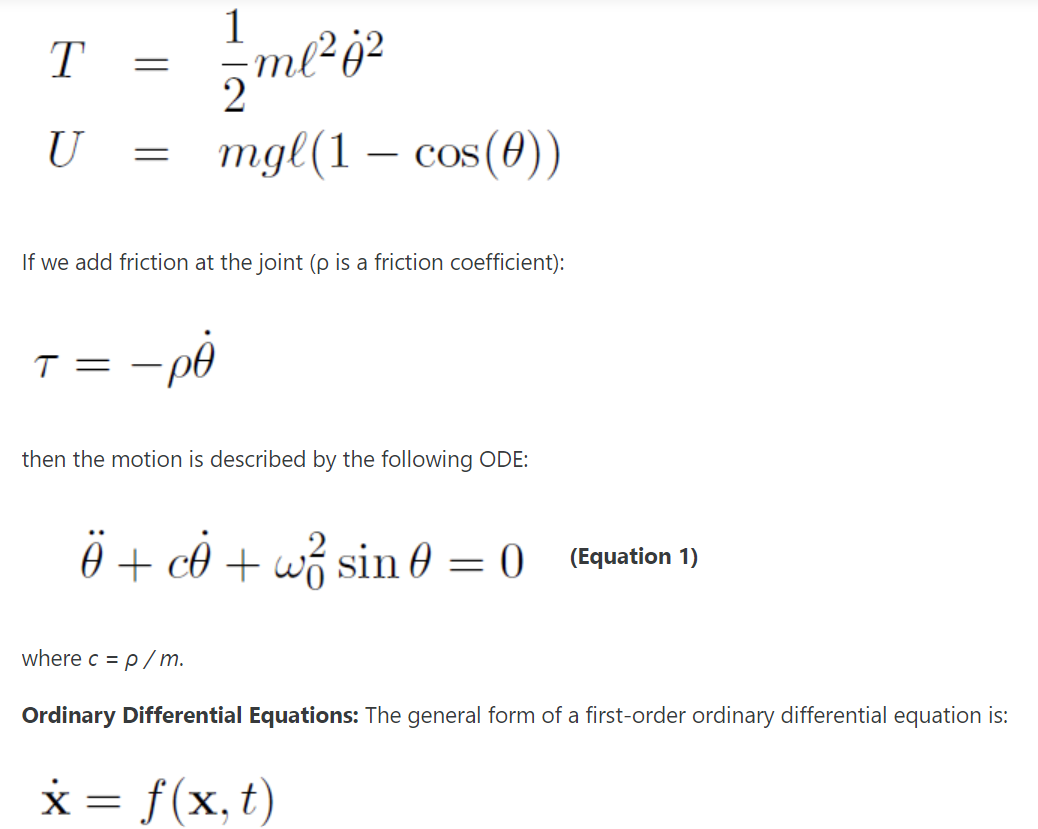 Solved The plane pendulum consists of a particle with mass m | Chegg.com